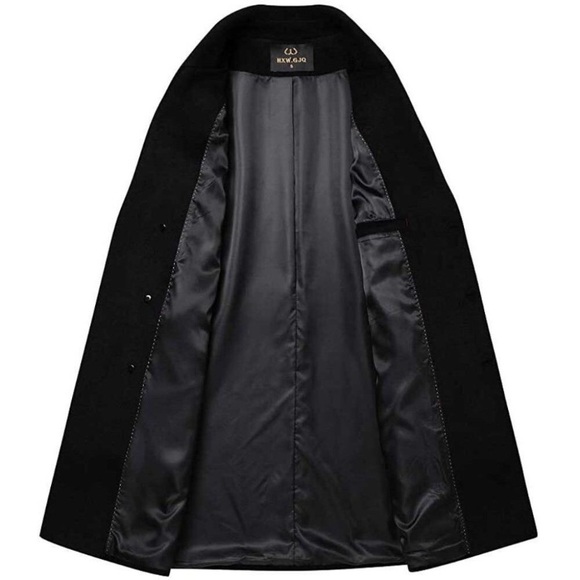 Jackets & Coats | Mens Leona Wool Blend Long Coat Black | Poshmark